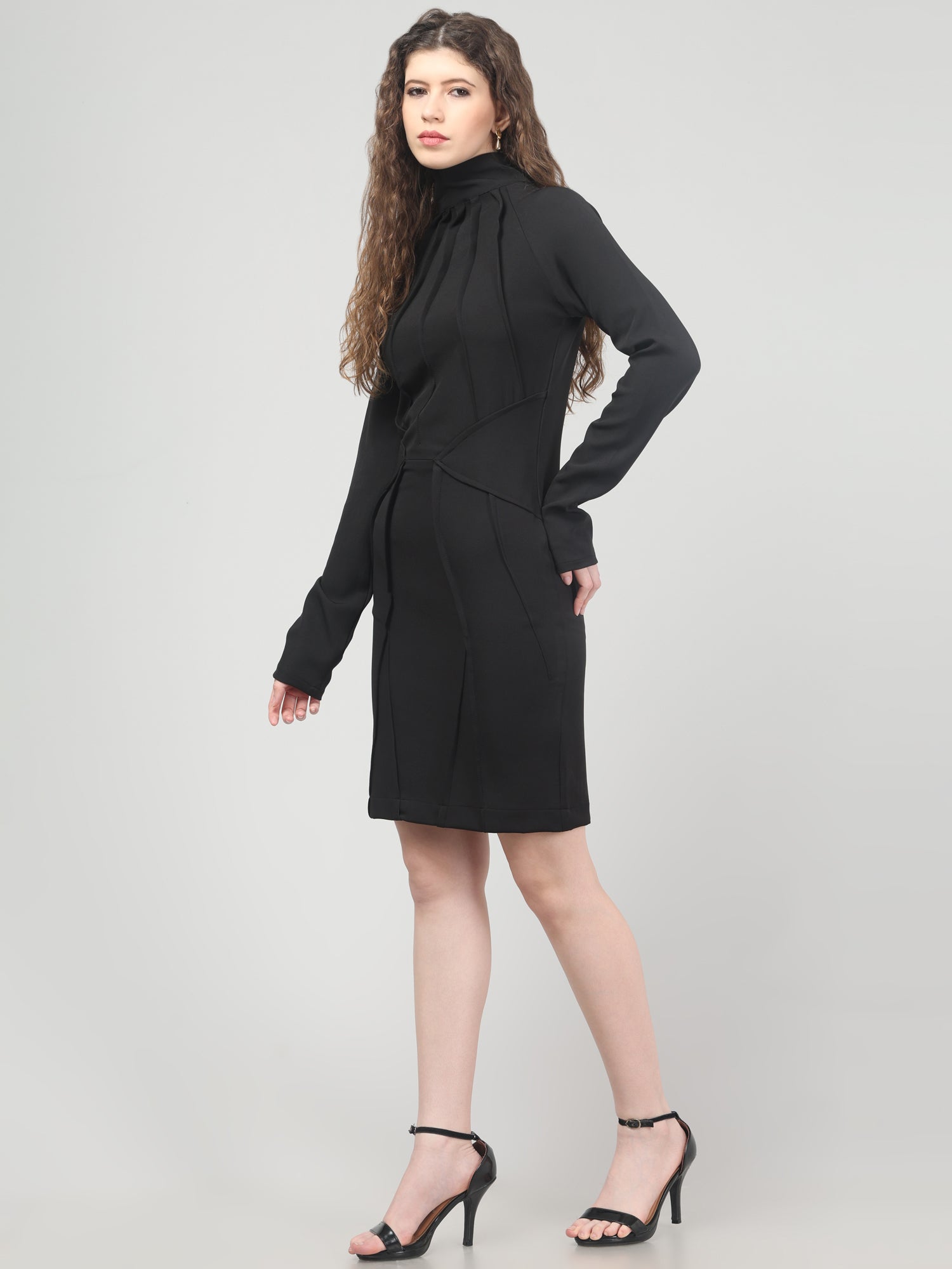 Noir Sculpt Midi Dress – FORMSTYLE