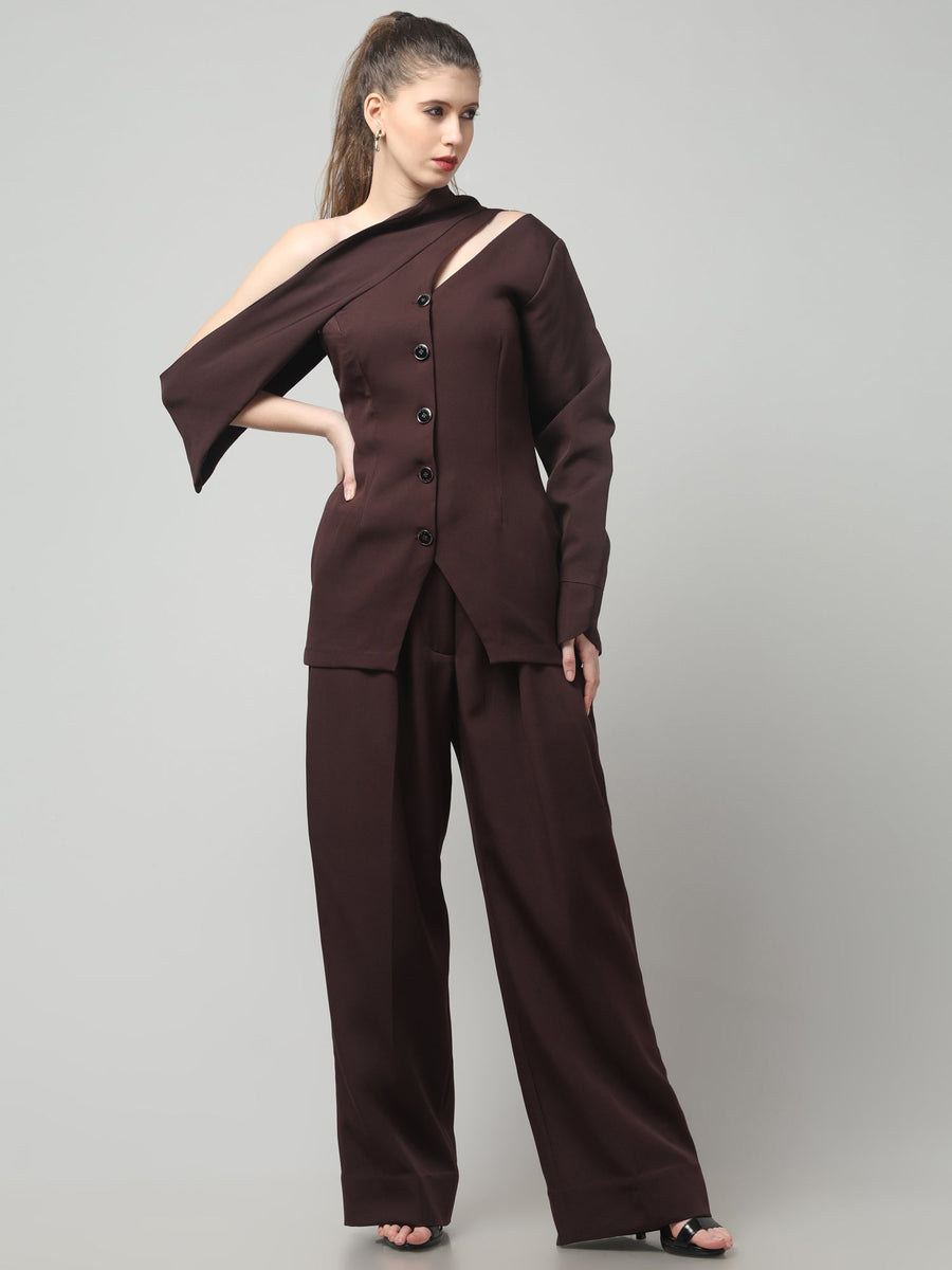 Asymmetria One-Shoulder Blazer Set – FORMSTYLE